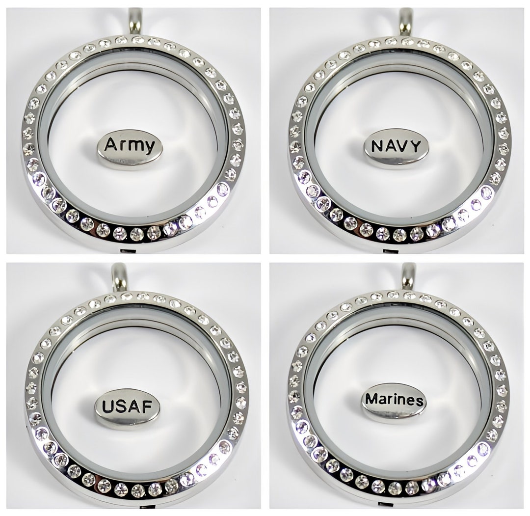 Military Floating Charm for Glass Locket - Etsy