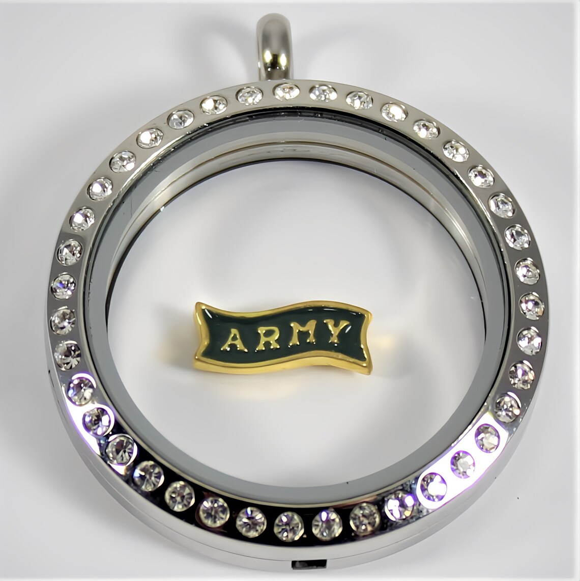 Military Banner Floating Charm for Glass Locket - Etsy