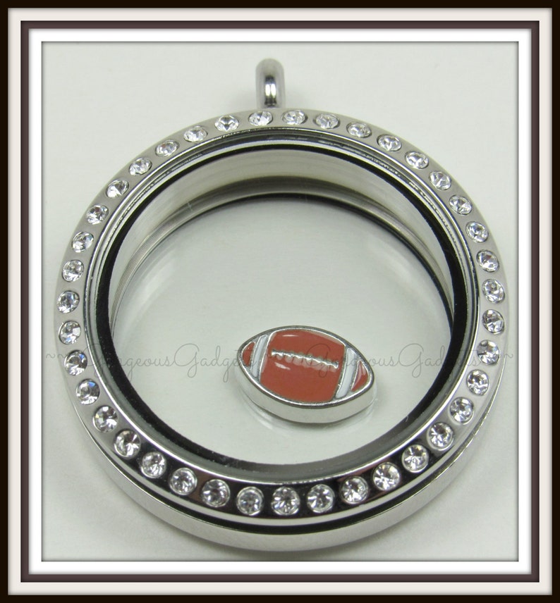 Football Floating Charm for Glass locket | Etsy