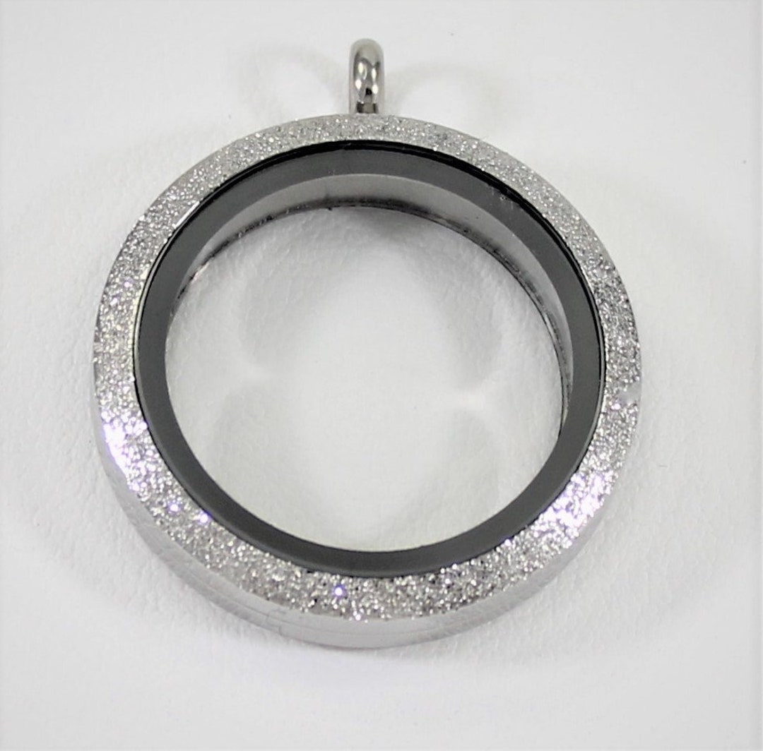 30mm Floating Locket / Glass Locket / Memory Locket Sparkle Pendant ...