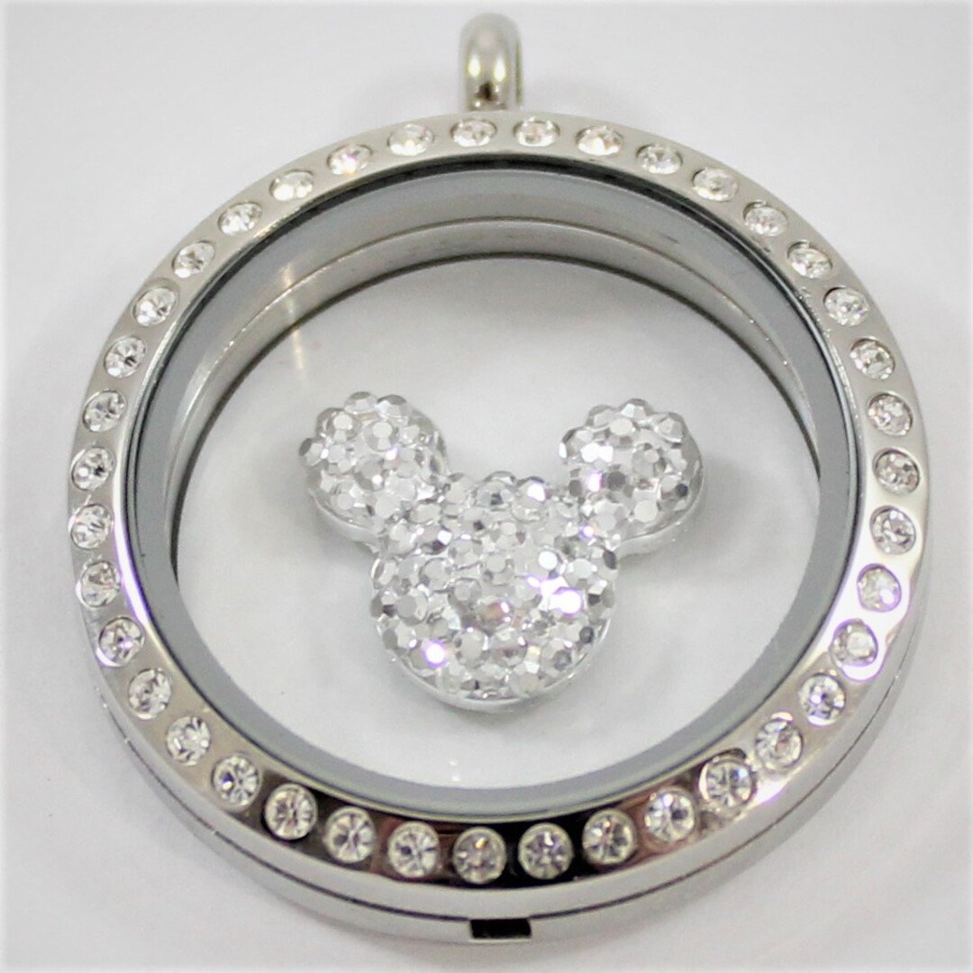 Glitter Mouse Head Floating Charm for Glass Locket - Etsy