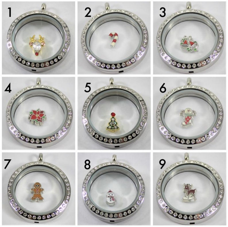 Christmas Floating Charm for Glass Locket - Etsy