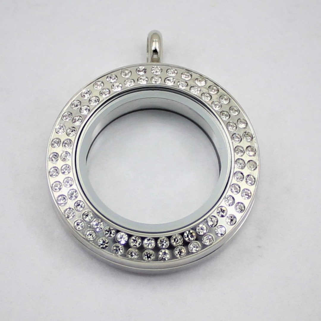 28mm Floating Locket / Glass Locket / Memory Locket Pendant Stainless ...