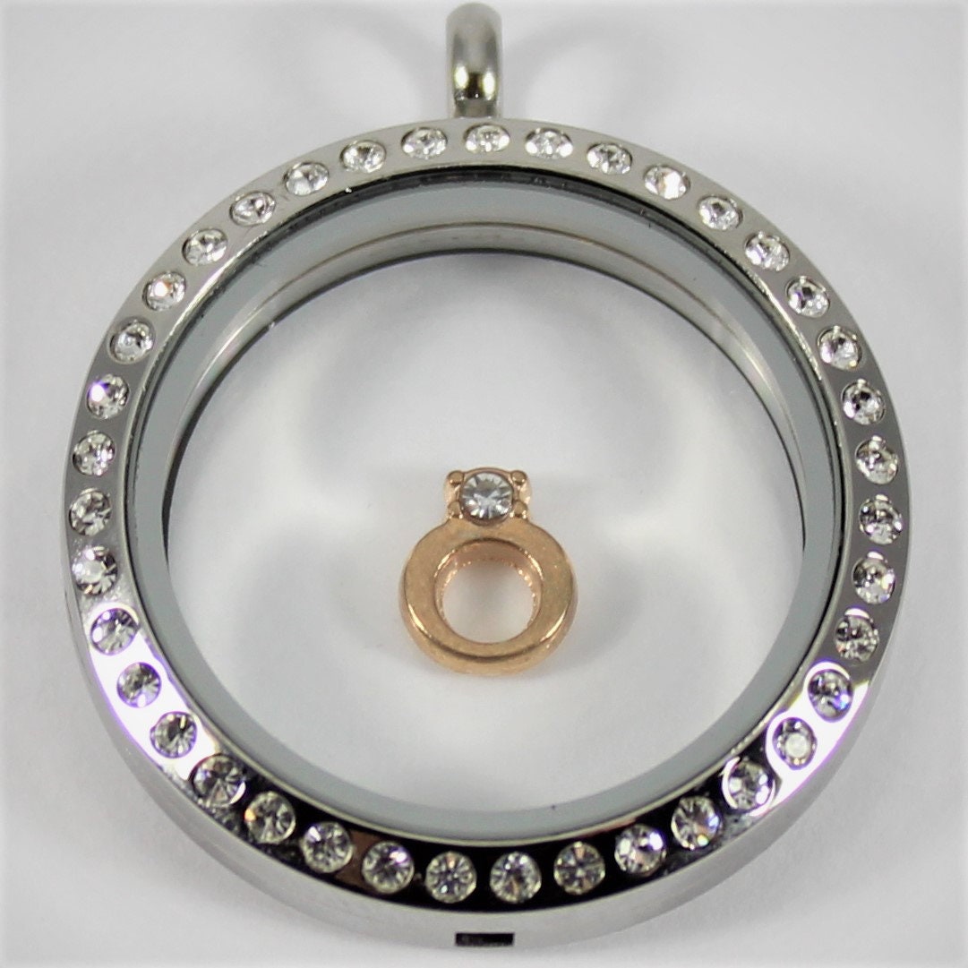 Engagement Ring Floating Charm for Glass locket | Etsy