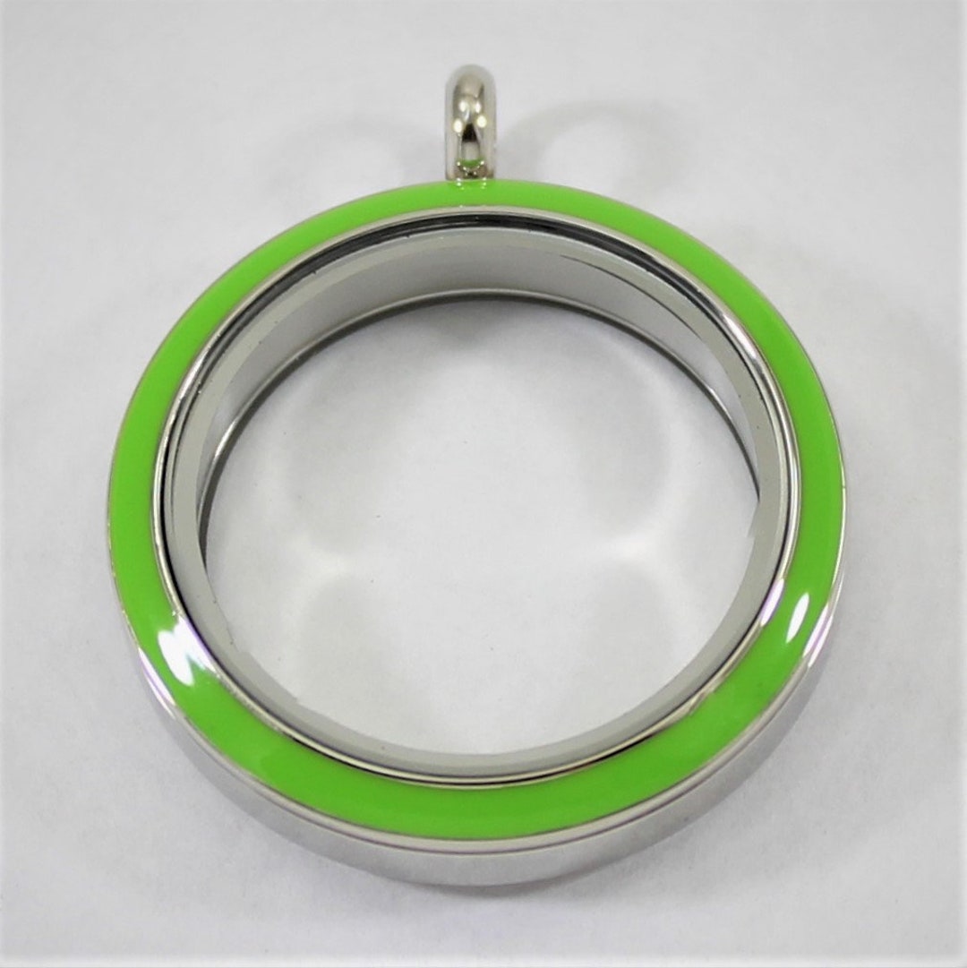30mm Floating Locket / Glass Locket / Memory Locket Pendant Stainless ...