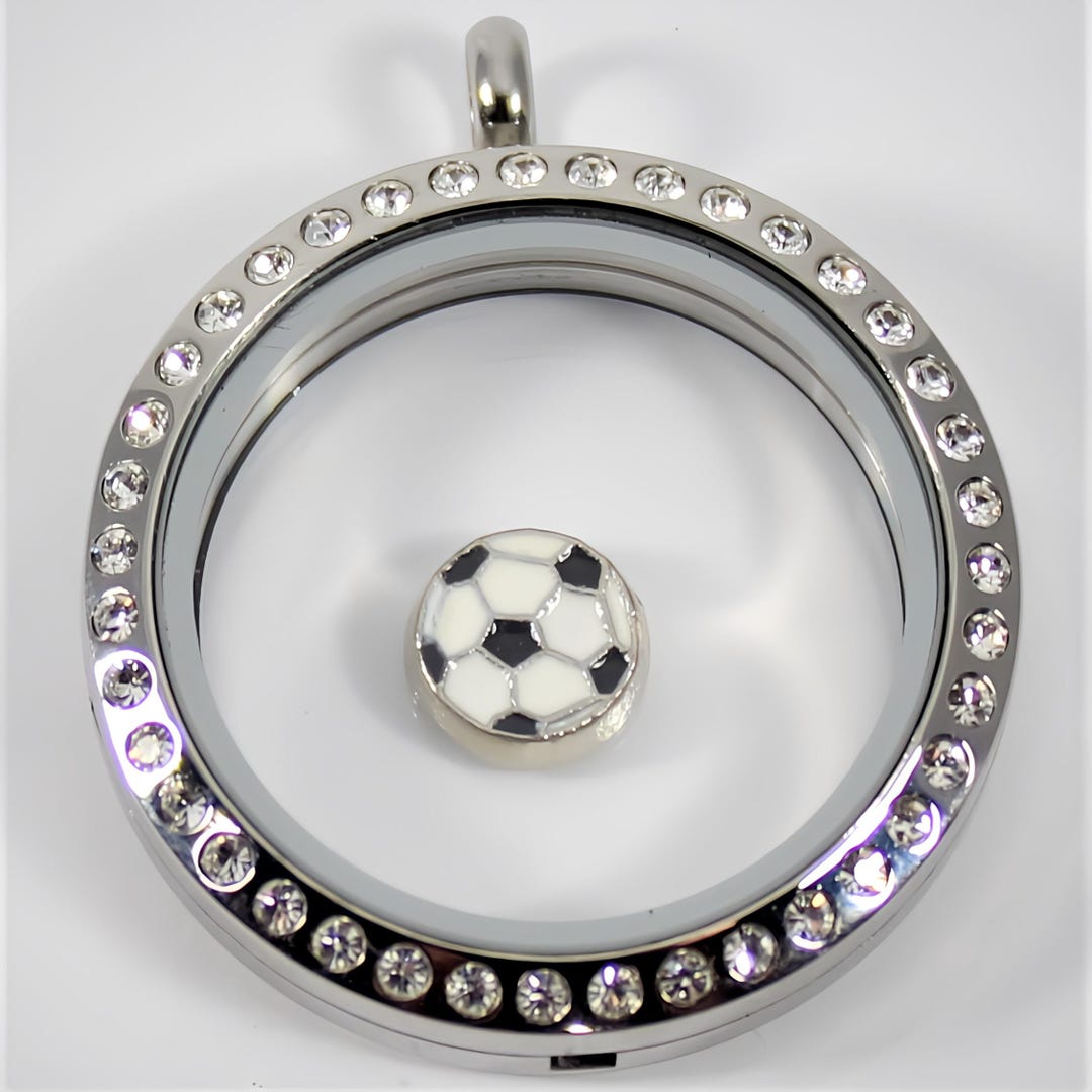 Soccer Ball Floating Charm for Glass Locket - Etsy