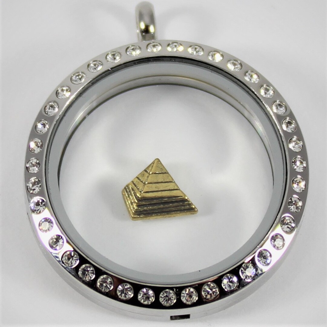 Gold Pyramid Floating Charm for Glass Locket - Etsy