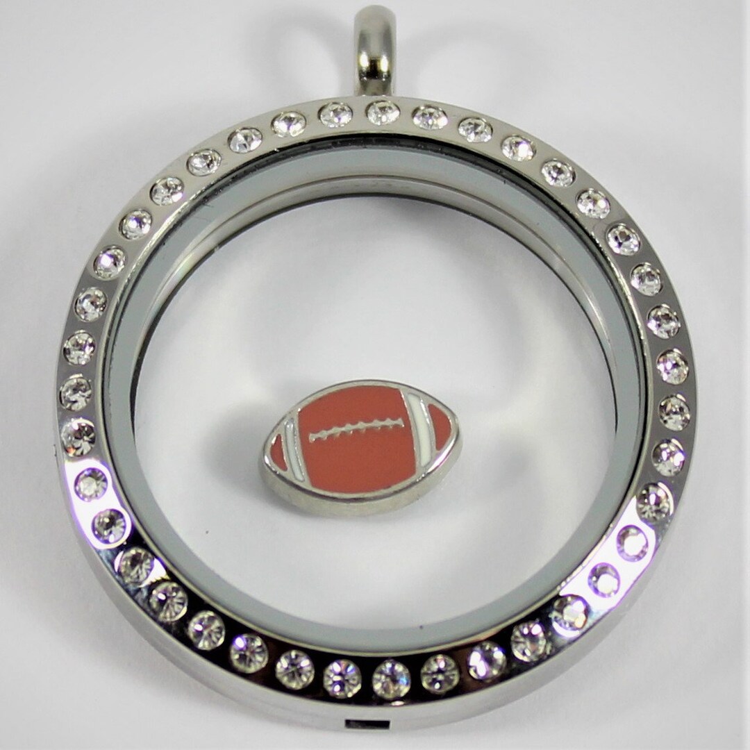 Football Floating Charm for Glass Locket - Etsy