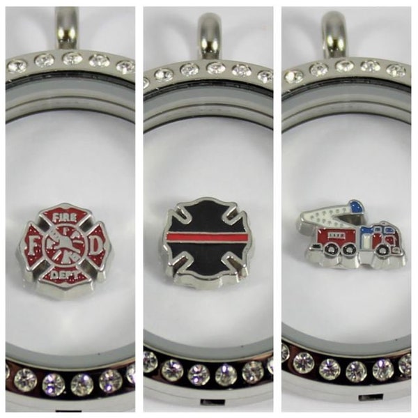 Firefighter Charm - Etsy