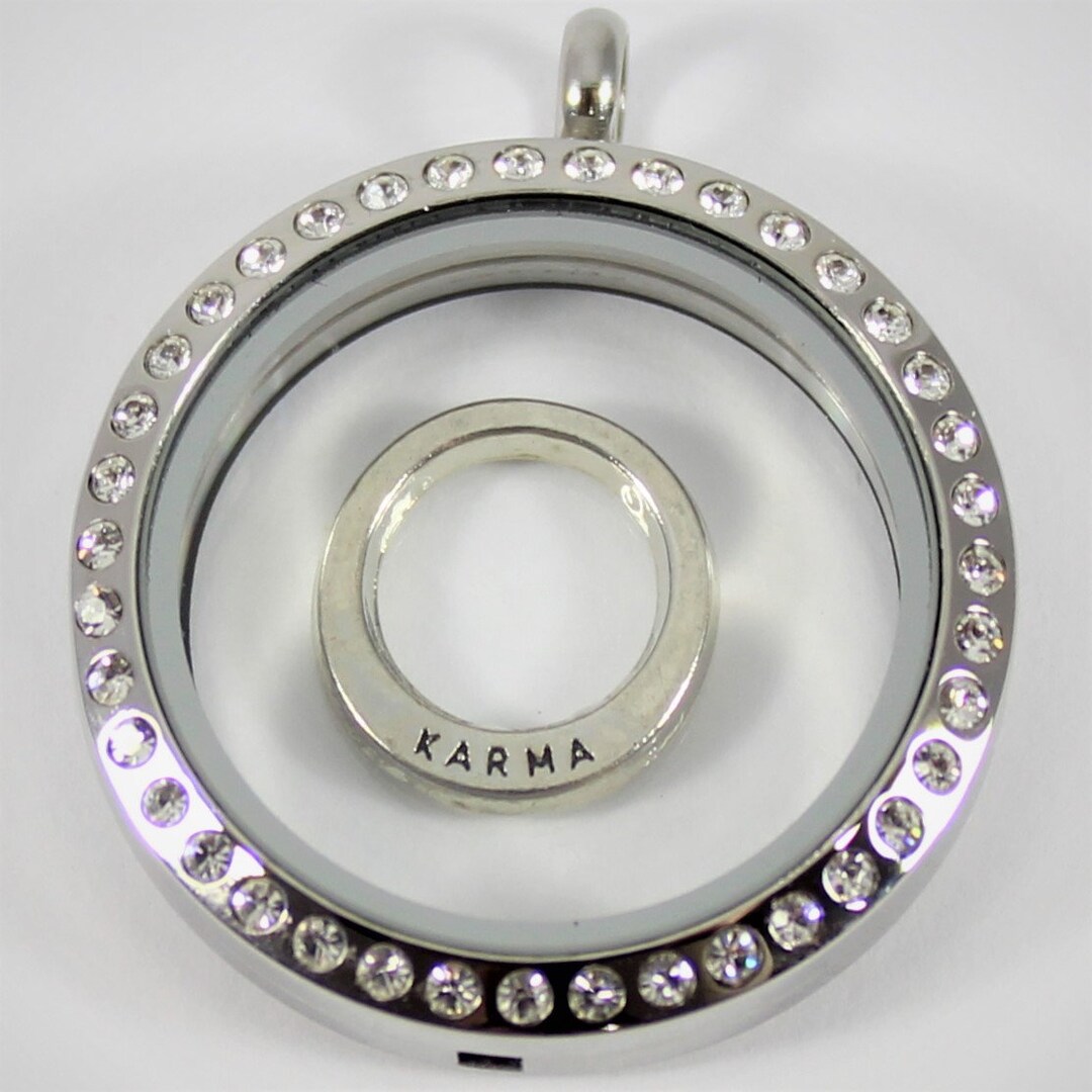 Karma Circle Floating Charm for Glass Locket - Etsy
