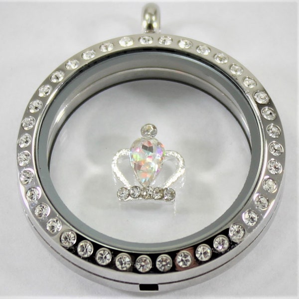 Crown Floating Charm - Etsy