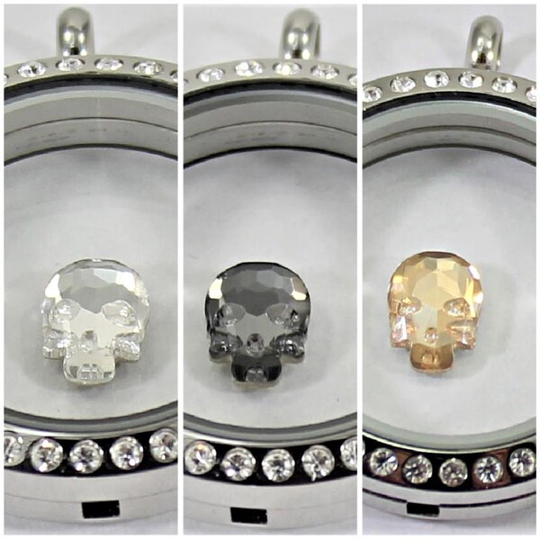 Skull Floating Charm - Etsy