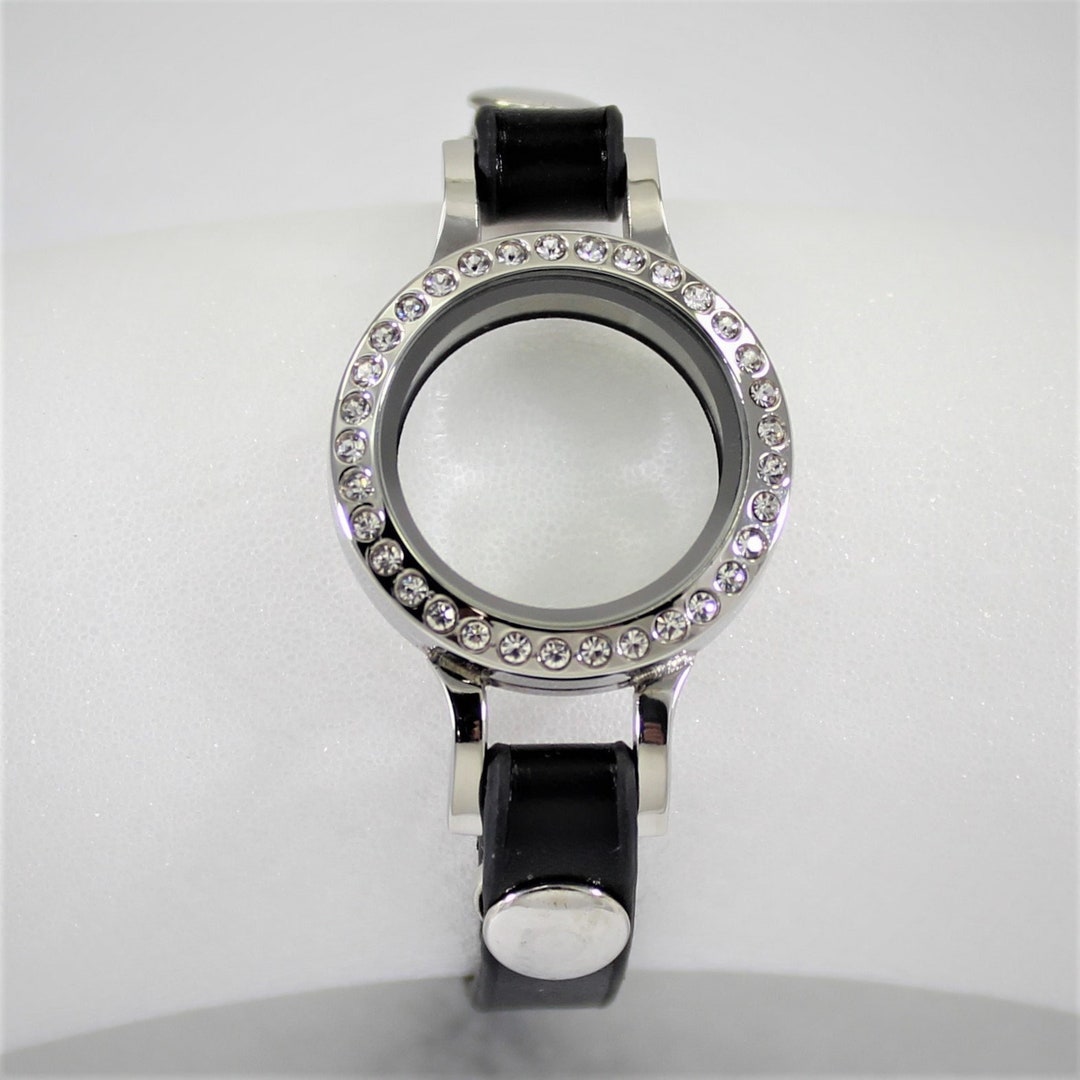 25mm Floating Locket Watch Band Bracelet / Glass Locket / Memory Locket ...