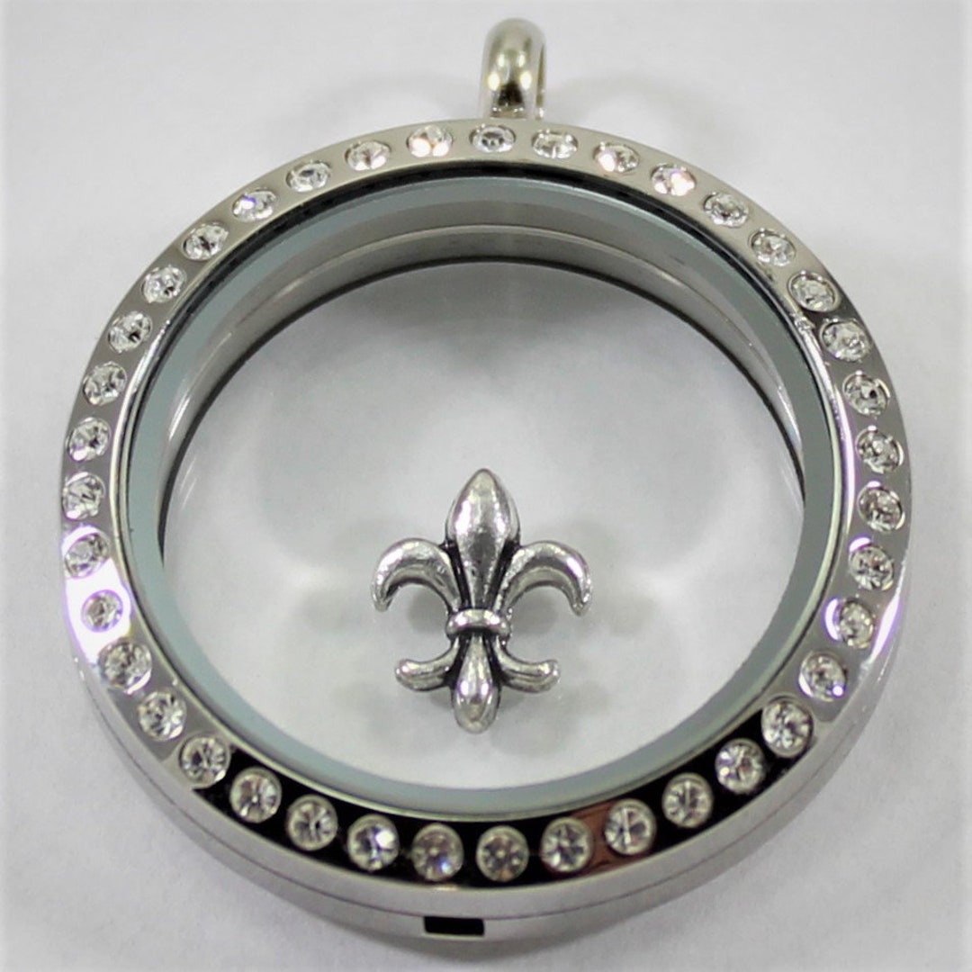 Fleur De Lis Floating Charm for Glass Locket - Etsy