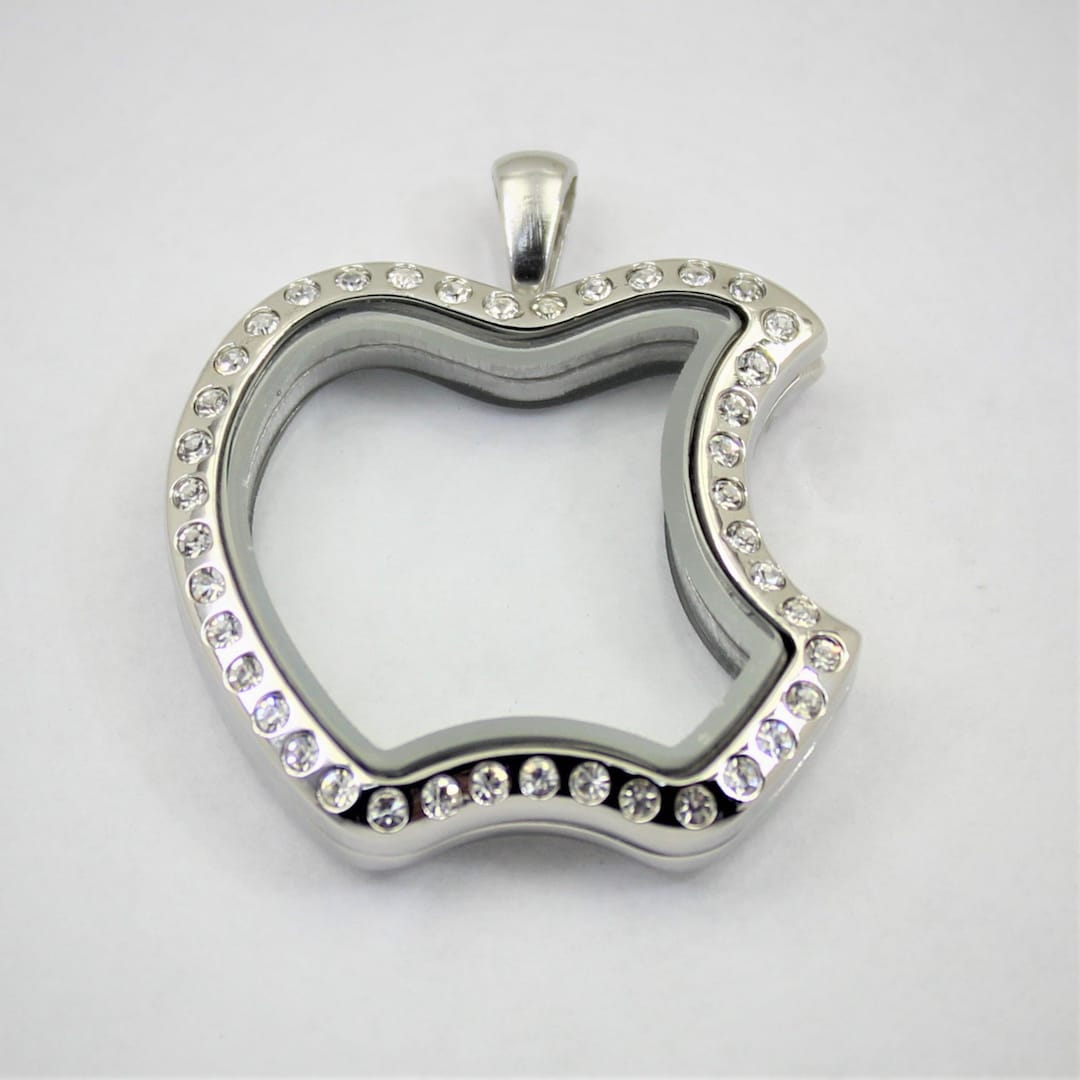 Floating Locket / Glass Locket / Memory Locket Pendant Stainless Steel ...
