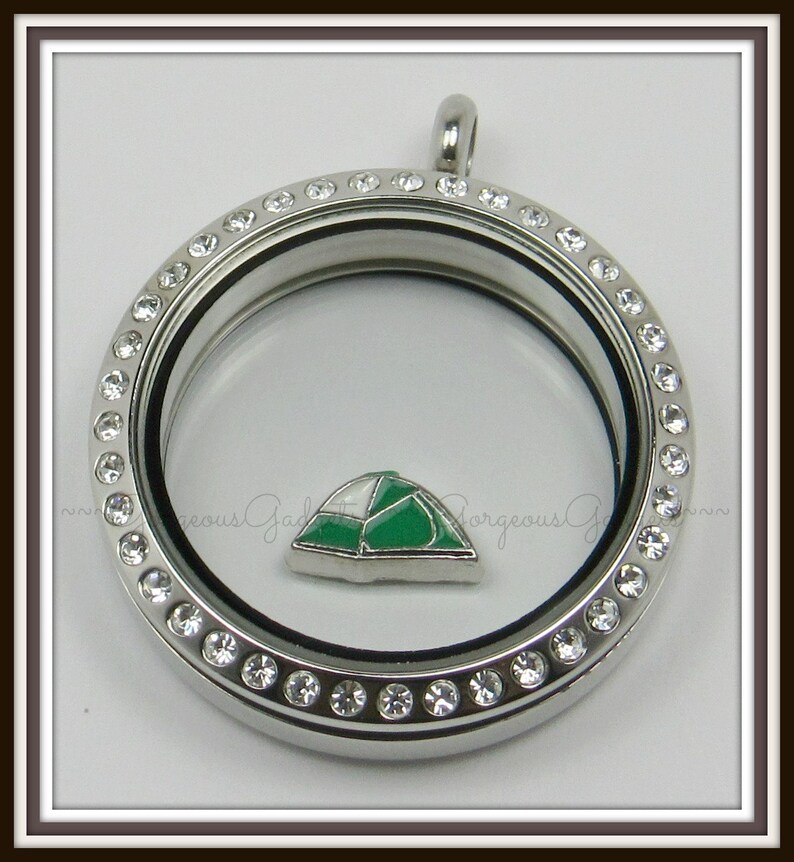 Camping Floating Charm for Glass Locket | Etsy