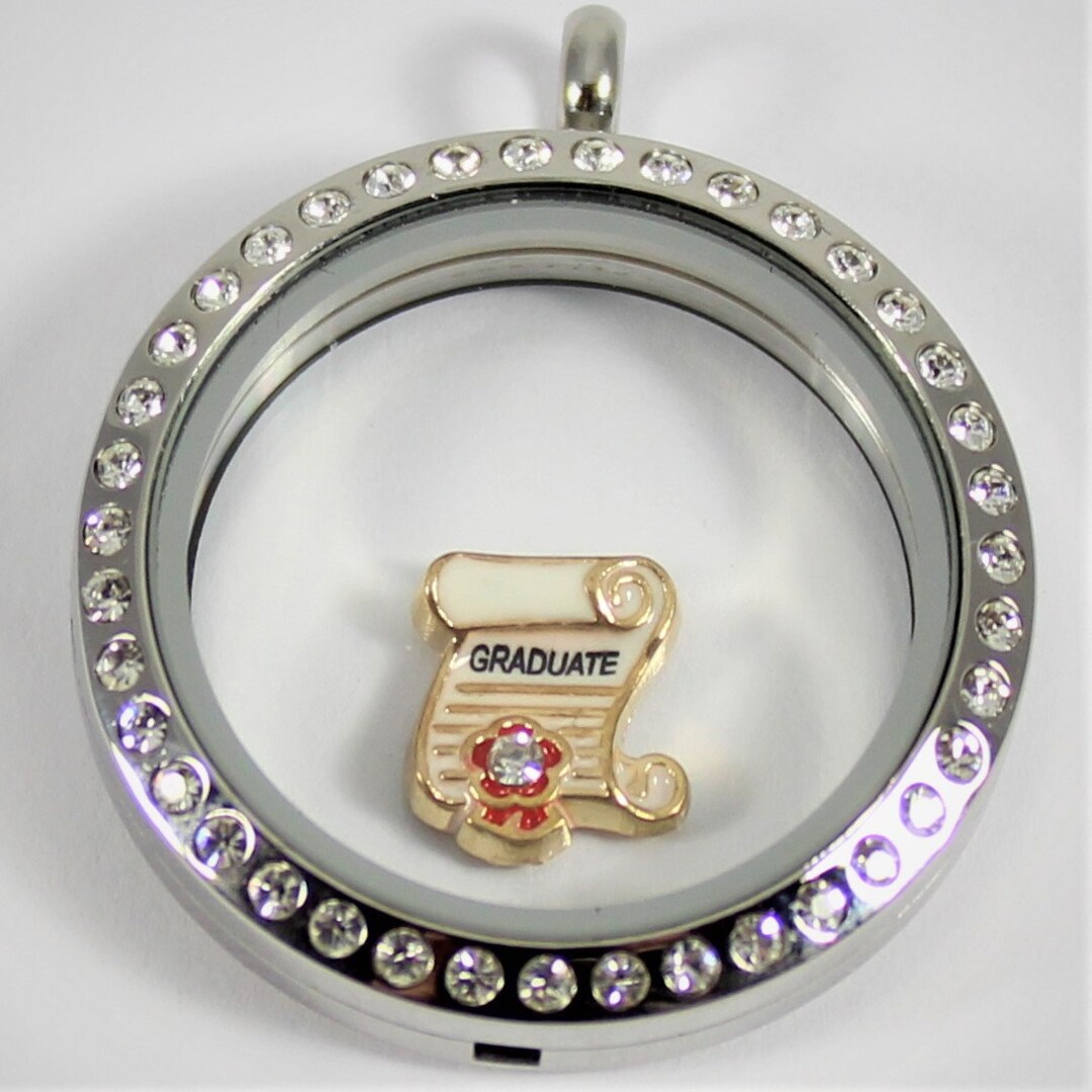 Diploma / Graduate Floating Charm for Glass Locket - Etsy