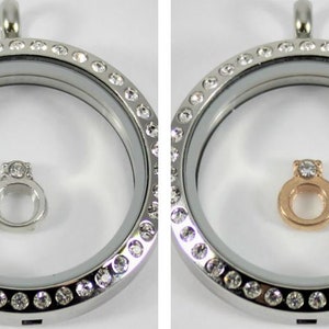Engagement Ring Floating Charm for Glass Locket - Etsy