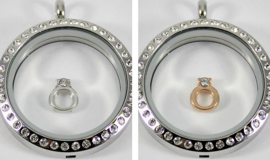 Engagement Ring Floating Charm for Glass locket | Etsy