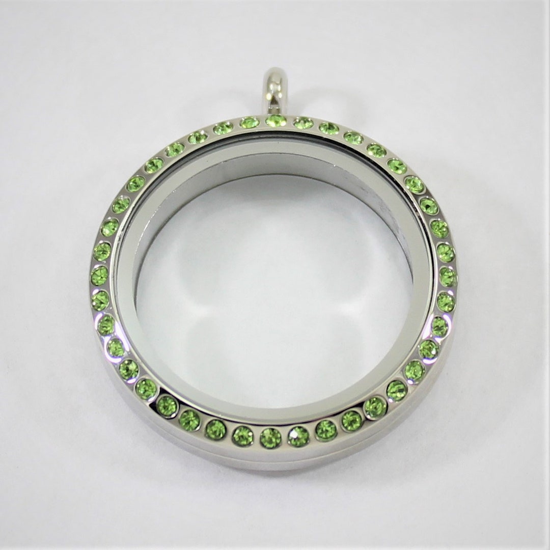 30mm Floating Locket / Glass Locket / Memory Locket Pendant Stainless ...