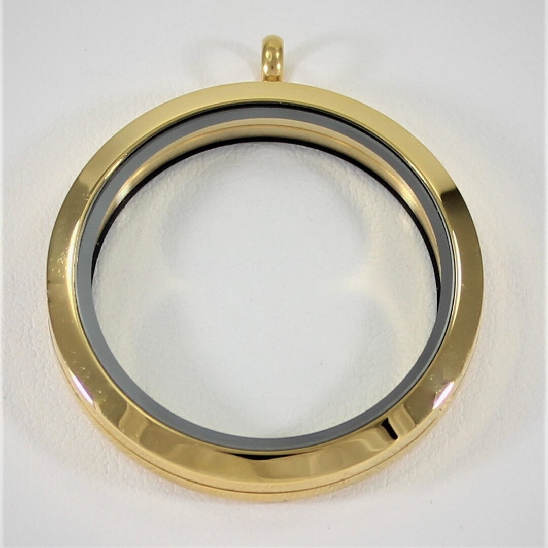 38mm Floating Locket / Glass Locket / Memory Locket Pendant Stainless ...
