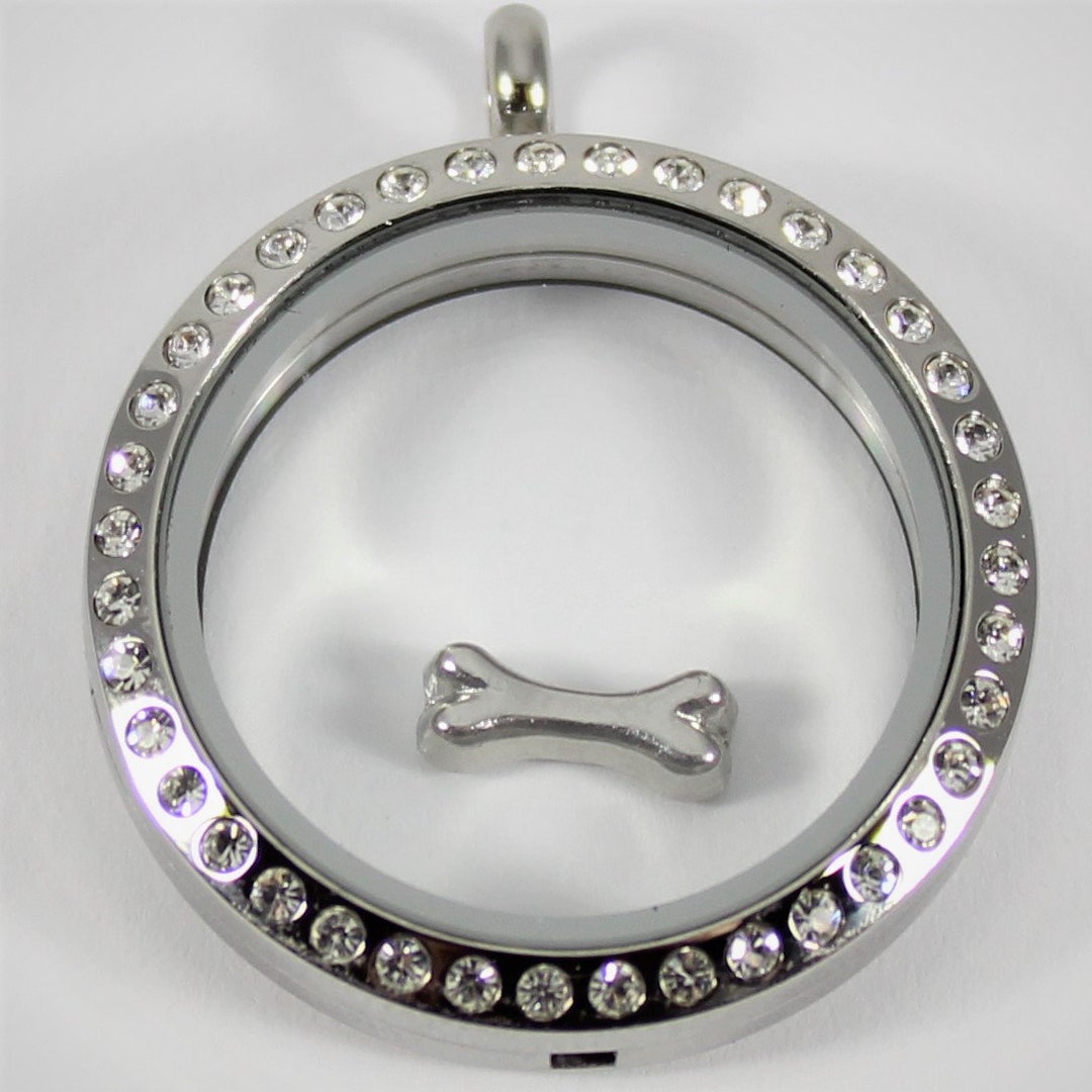 Dog Bone Floating Charm for Glass Locket - Etsy