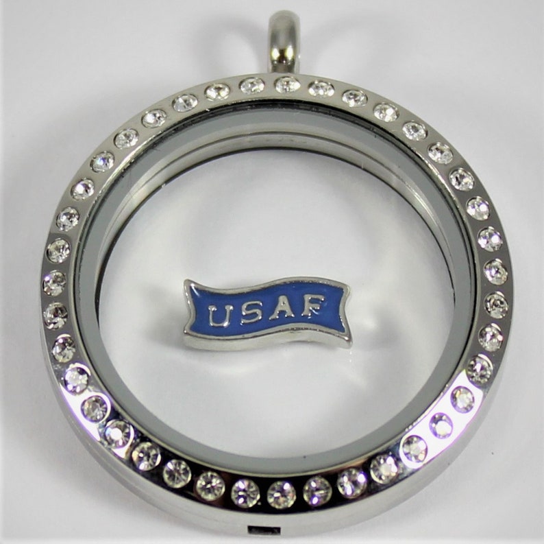 Military Banner Floating Charm for Glass Locket - Etsy