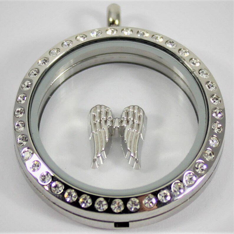 Angel Wings Floating Charm for Glass Locket - Etsy