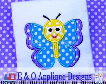 Butterfly Monogram Machine Embroidery Applique Design - Etsy