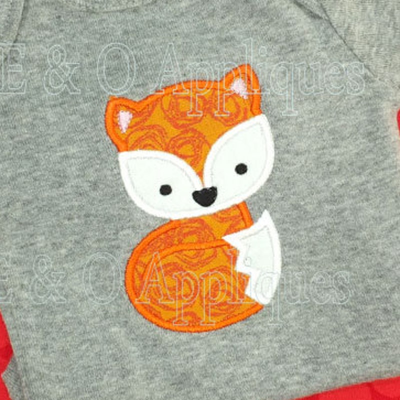 Machine Embroidery Applique Baby Fox - Etsy