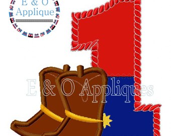 This Aint My First Rodeo It's My Second Applique Cowboy | Etsy