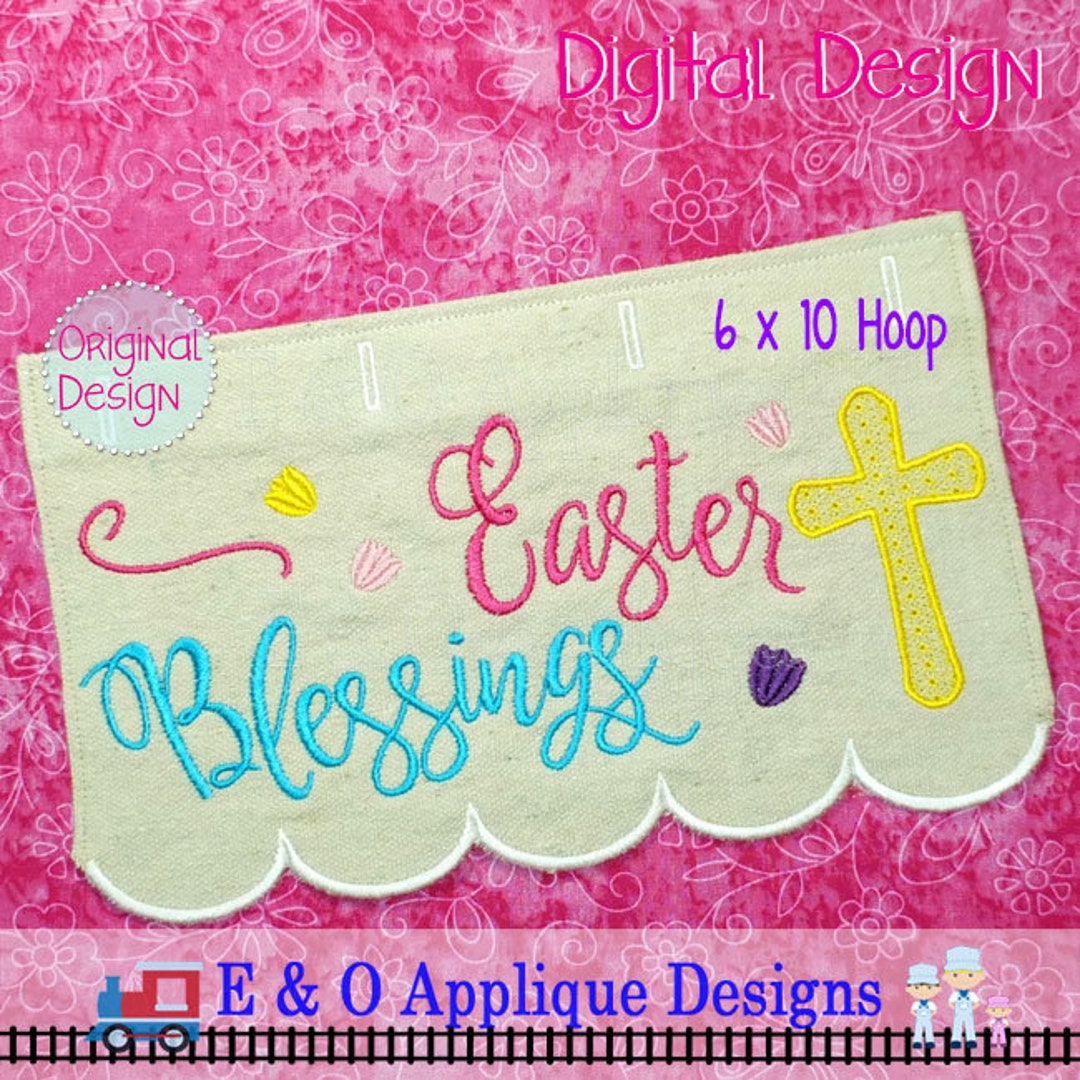 In the Hoop Table Runner Embroidery Design - Easter Table Runner ...
