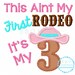 This Aint My First Rodeo It's My 3rd Applique - Cowboy Birthday ...