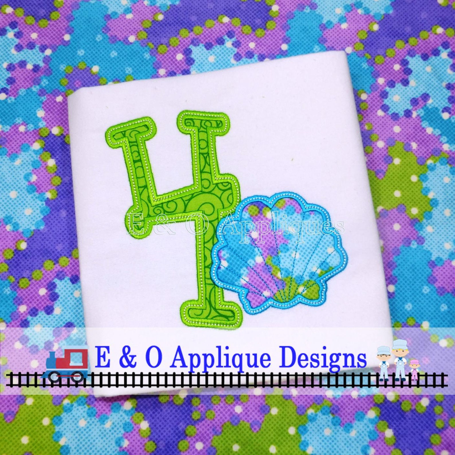 4 Seashell Digital Applique Design Shell Machine Applique - Etsy
