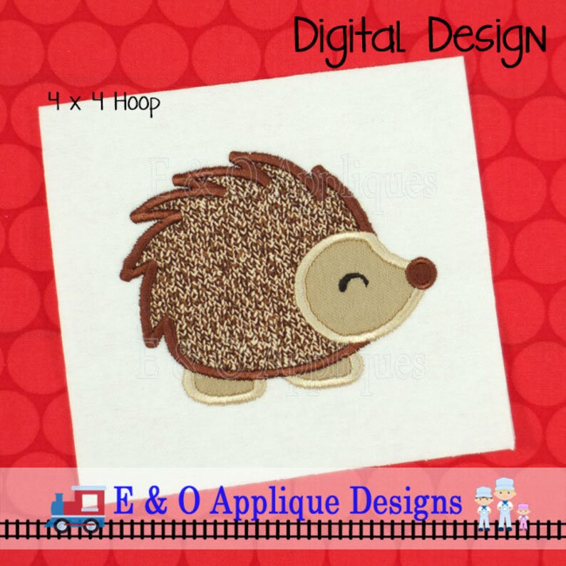 Hedgehog Applique Design - Hedgehog Embroidery Design - Digital Design ...