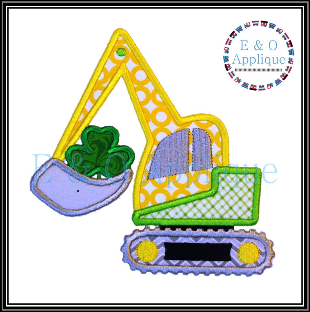 Digger St Patricks Applique Design - St Patrcks Applique Design ...