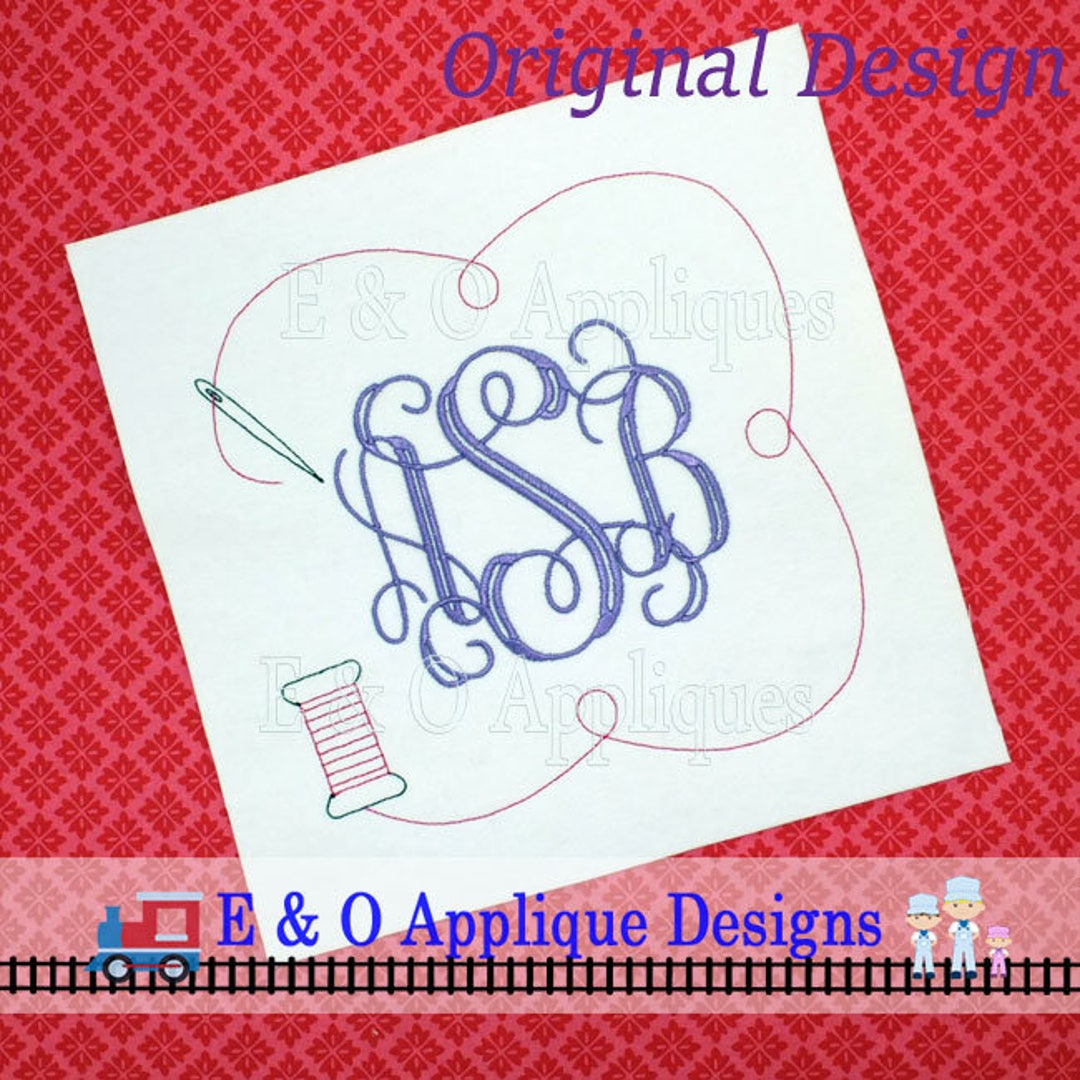 Sewing Monogram Frame Embroidery Design - Sewing Embroidery Design ...