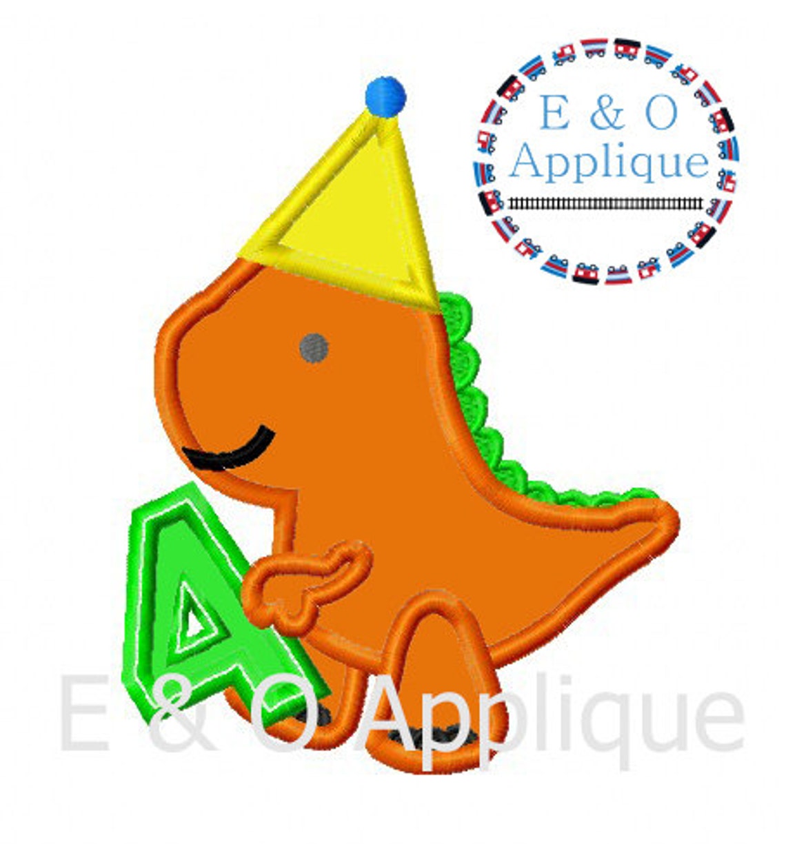 Dino Birthday Applique Set - Dino 1st Birthday Applique - Dino 2nd ...