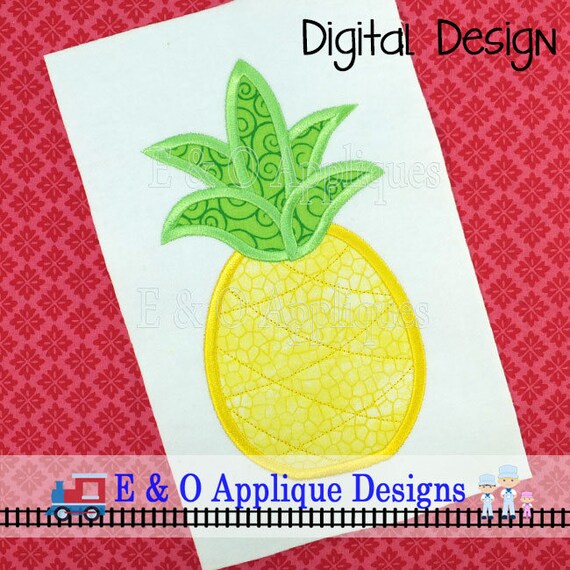 Pineapple Applique Design Pineapple Embroidery Design | Etsy
