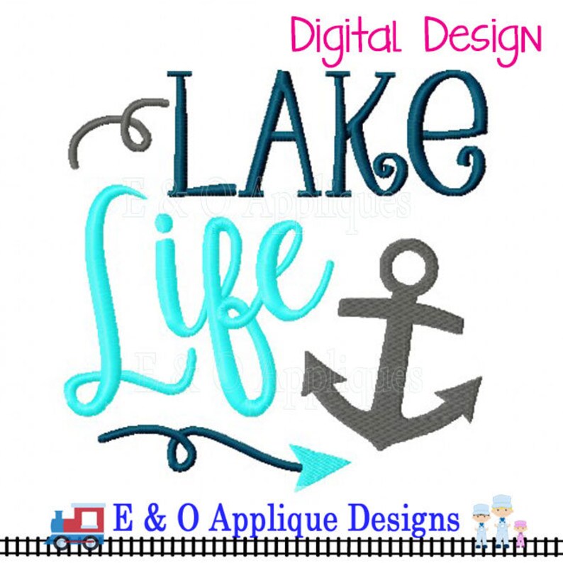 Lake Life Embroidery Design Lake Embroidery Design Lake | Etsy