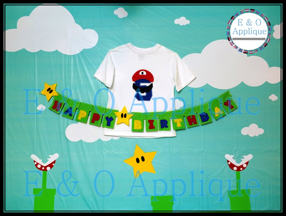 Mario Bros Inspired Birthday Design Number 7 - Etsy