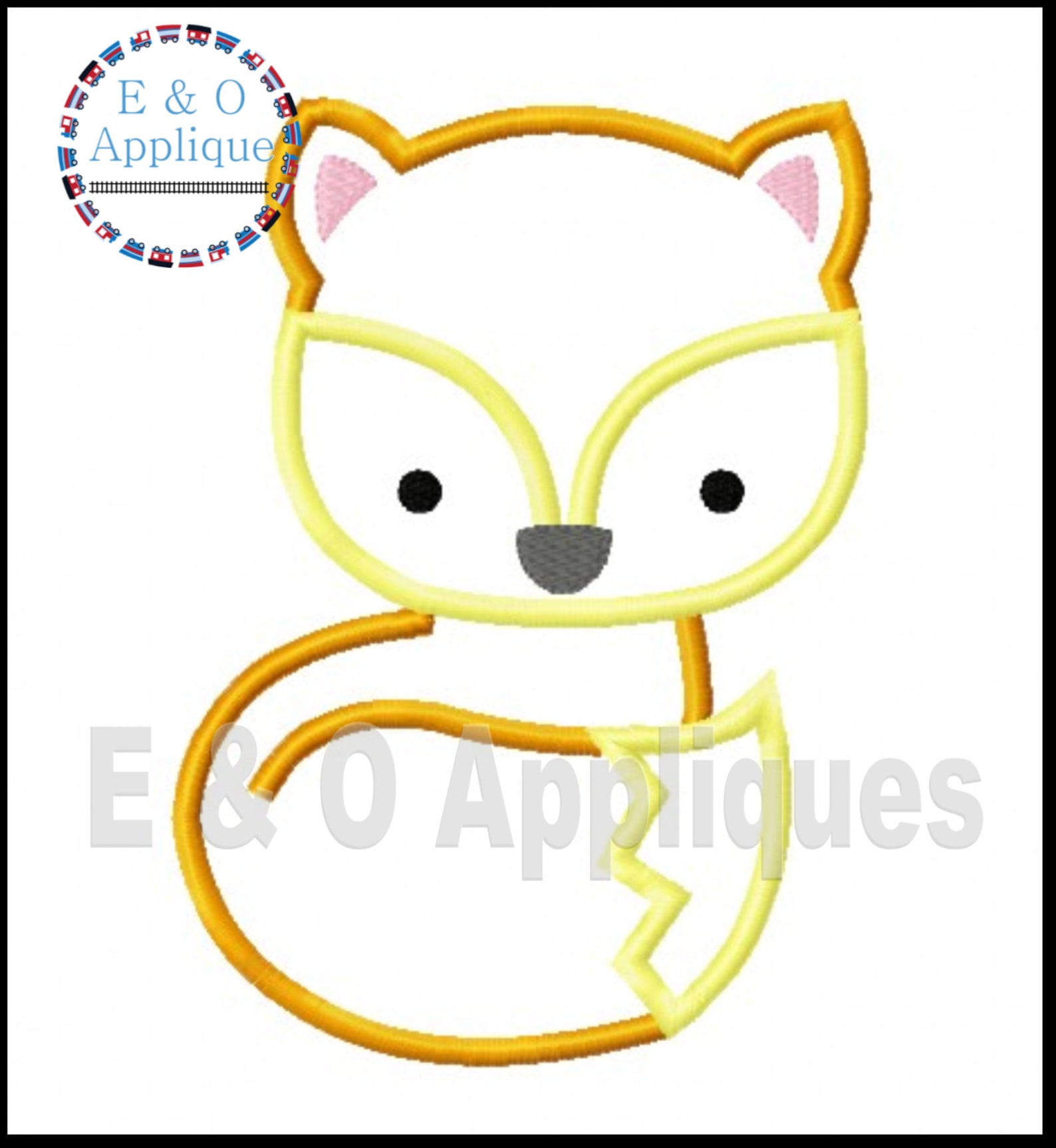 Fox Applique Design Fox Embroidery Design Woodland Friends - Etsy