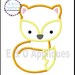 Fox Applique Design - Fox Embroidery Design - Woodland Friends Applique ...
