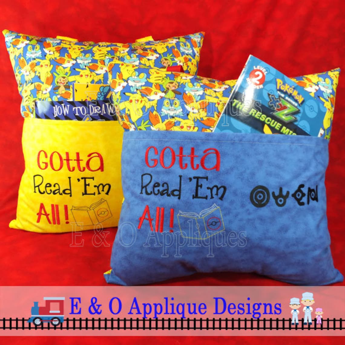 Reading Embroidery Design Book Pillow Embroidery Design - Etsy