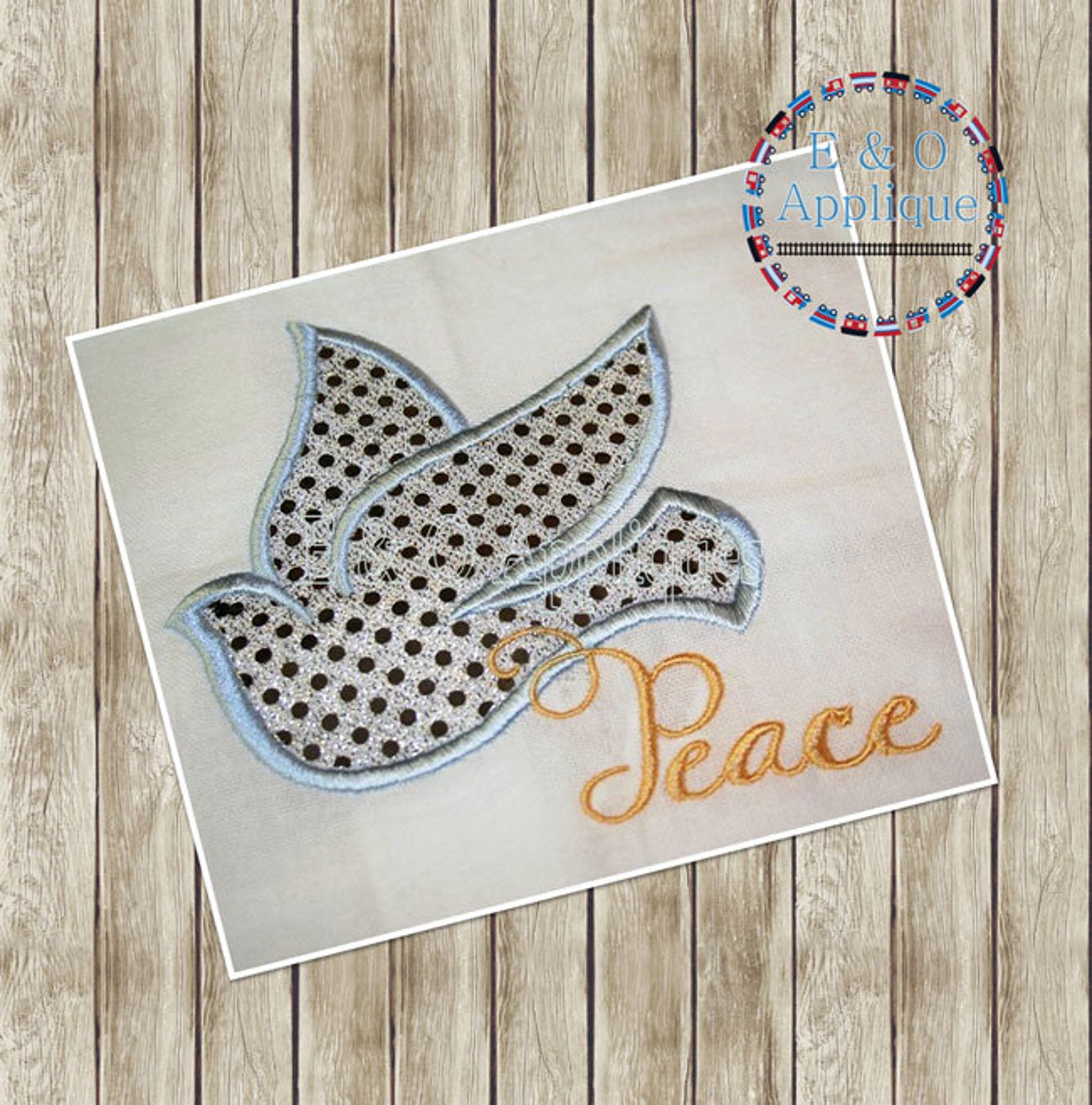 Dove Applique Dove Peace Applique Design Peace Embroidery | Etsy