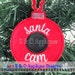 Santa Cam Ornament Embroidery Design, in the Hoop Embroidery Design ...