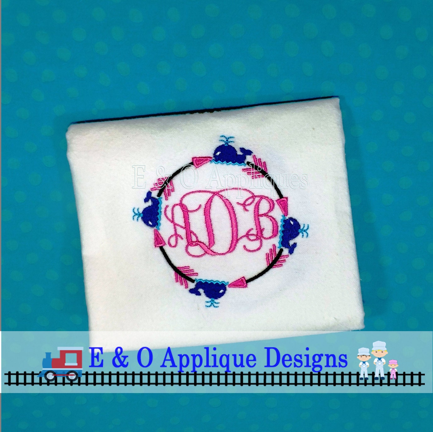 Arrow Whale Monogram Machine Embroidery Design Tribal - Etsy