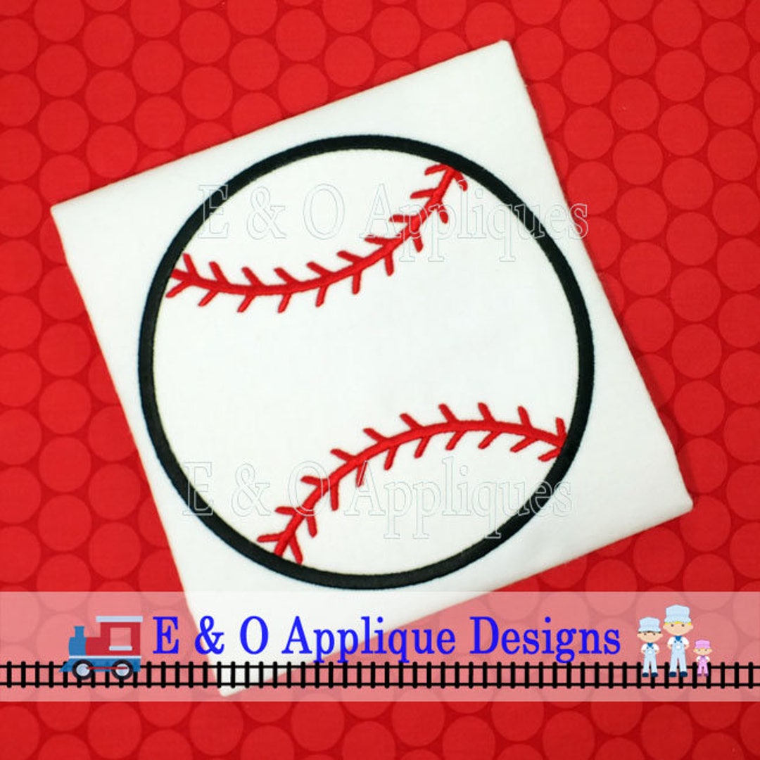 Baseball Applique Design - Baseball Embroidery Design - Softball ...