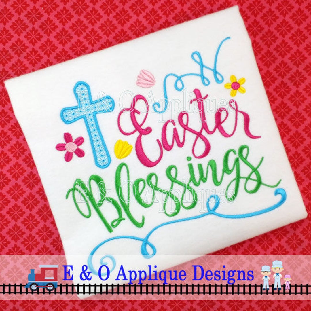 Easter Blessings Embroidery Design - Easter Embroidery Design ...