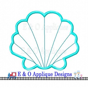 Seashell Applique Design - Beach Applique Design - Seashell Embroidery ...